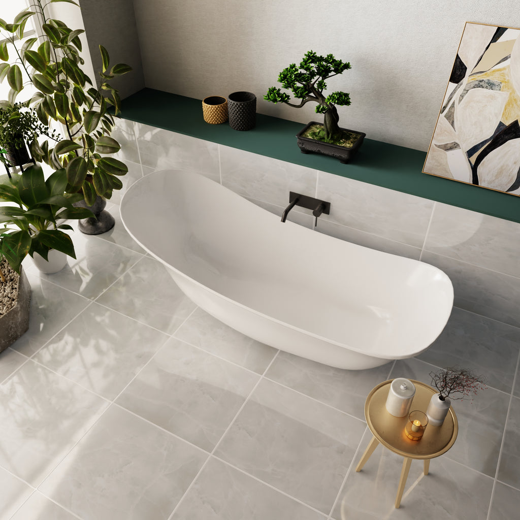 Lumina Onyx Grey 60x60 Polished Porcelain Wall & Floor Tile | Tiles ...