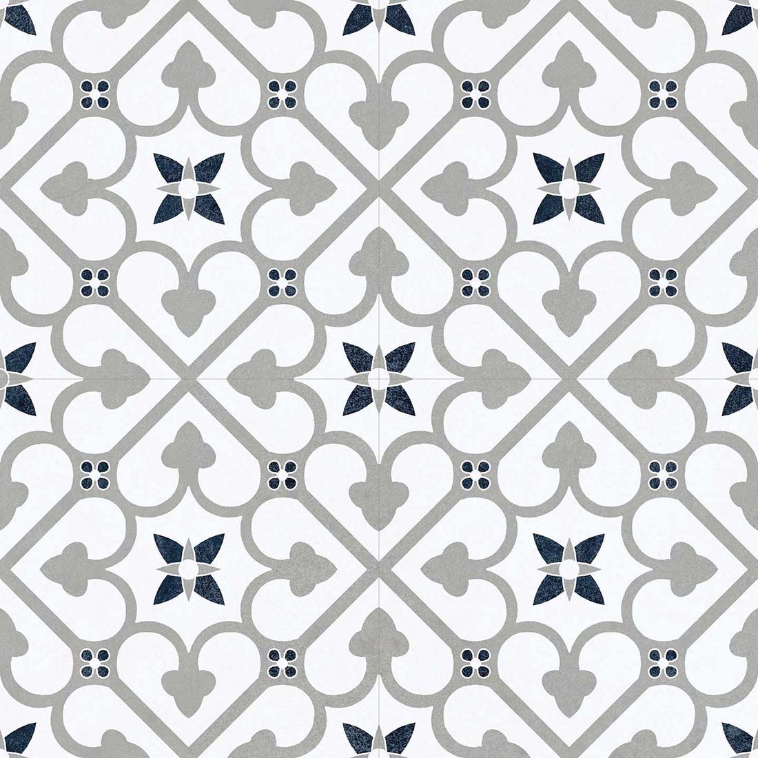 Twilight Grey Matt 45x45cm Patterned Ceramic Wall & Floor Tiles - TILES ...